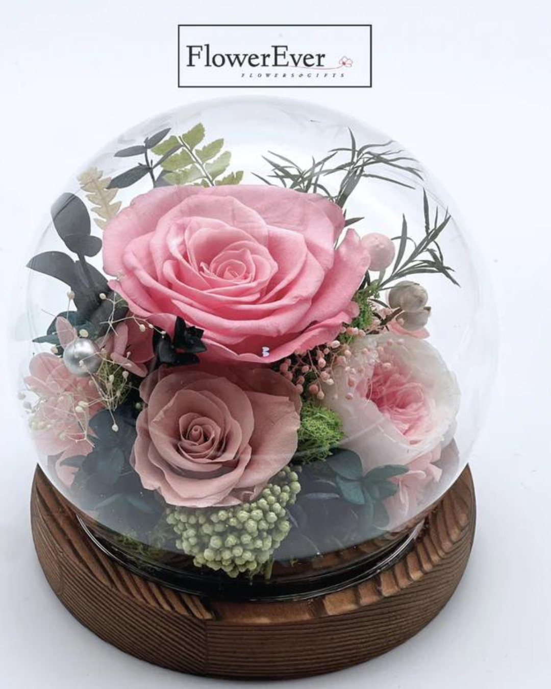 Eternal Elegance: Preserved Roses in a Glass Dome – FlowerEver